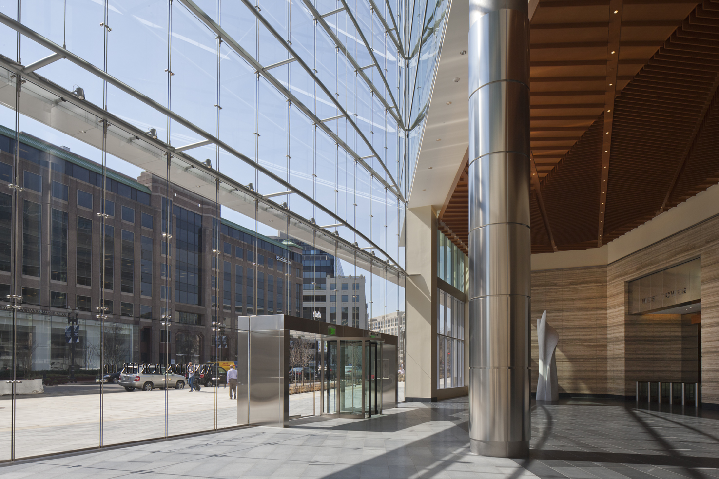 Hybrid Tension Rod & Steel Beam Facades | W&W Glass