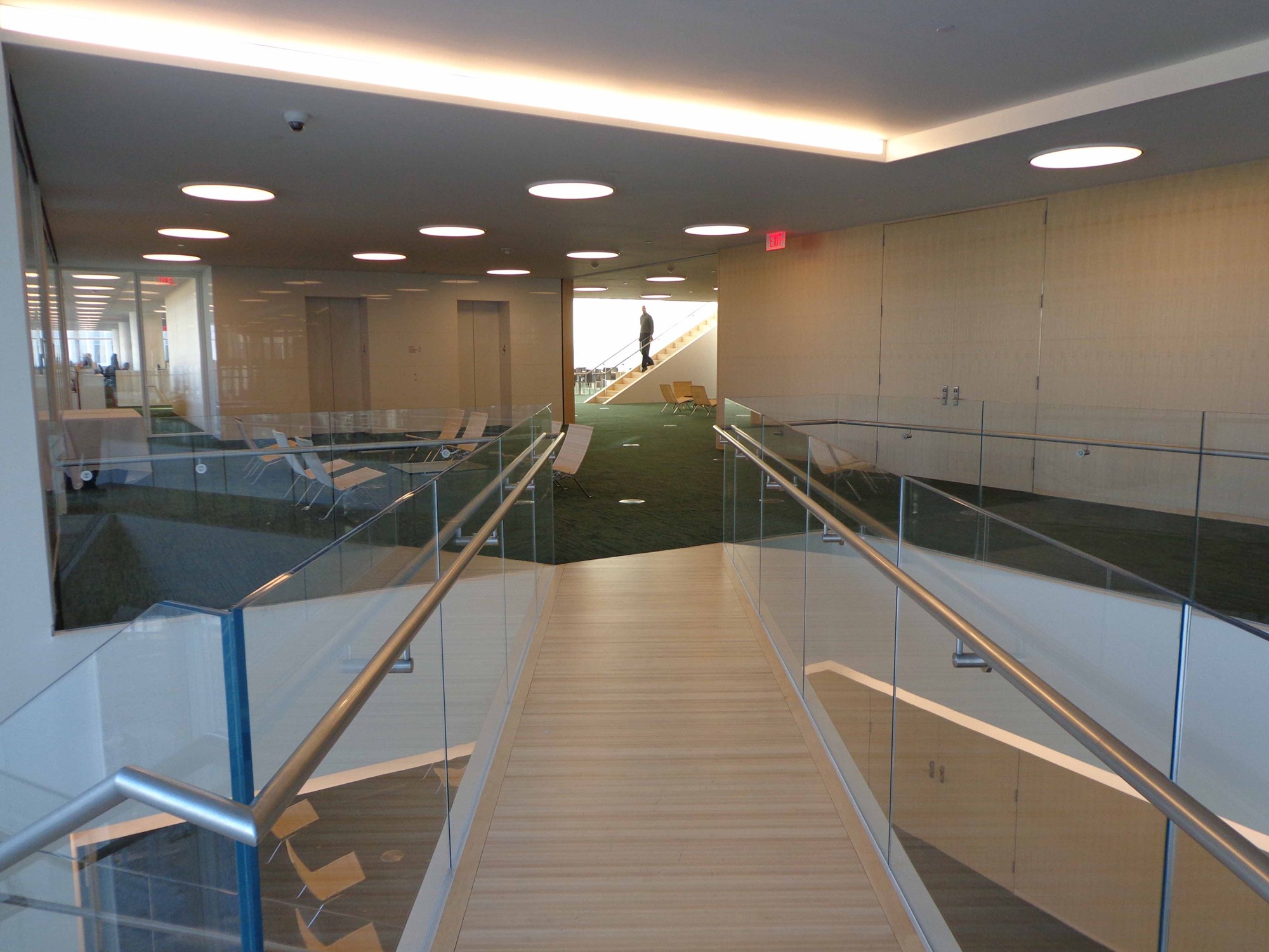 Novartis Oncology Building 2 - Interior Hand Rails | W&W Glass, LLC