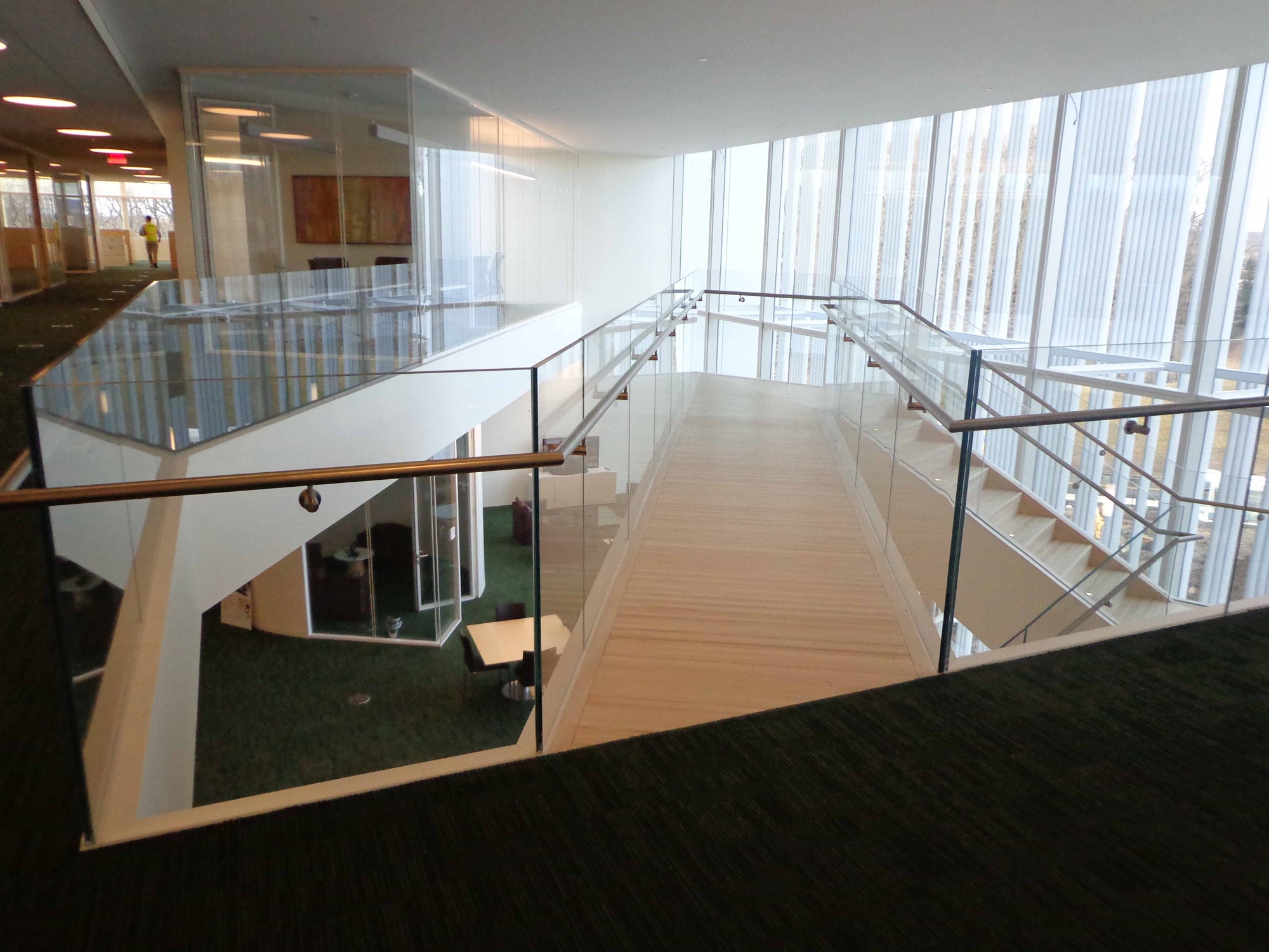 Novartis Oncology Building 345 - Interior Hand Rails | W&W Glass, LLC