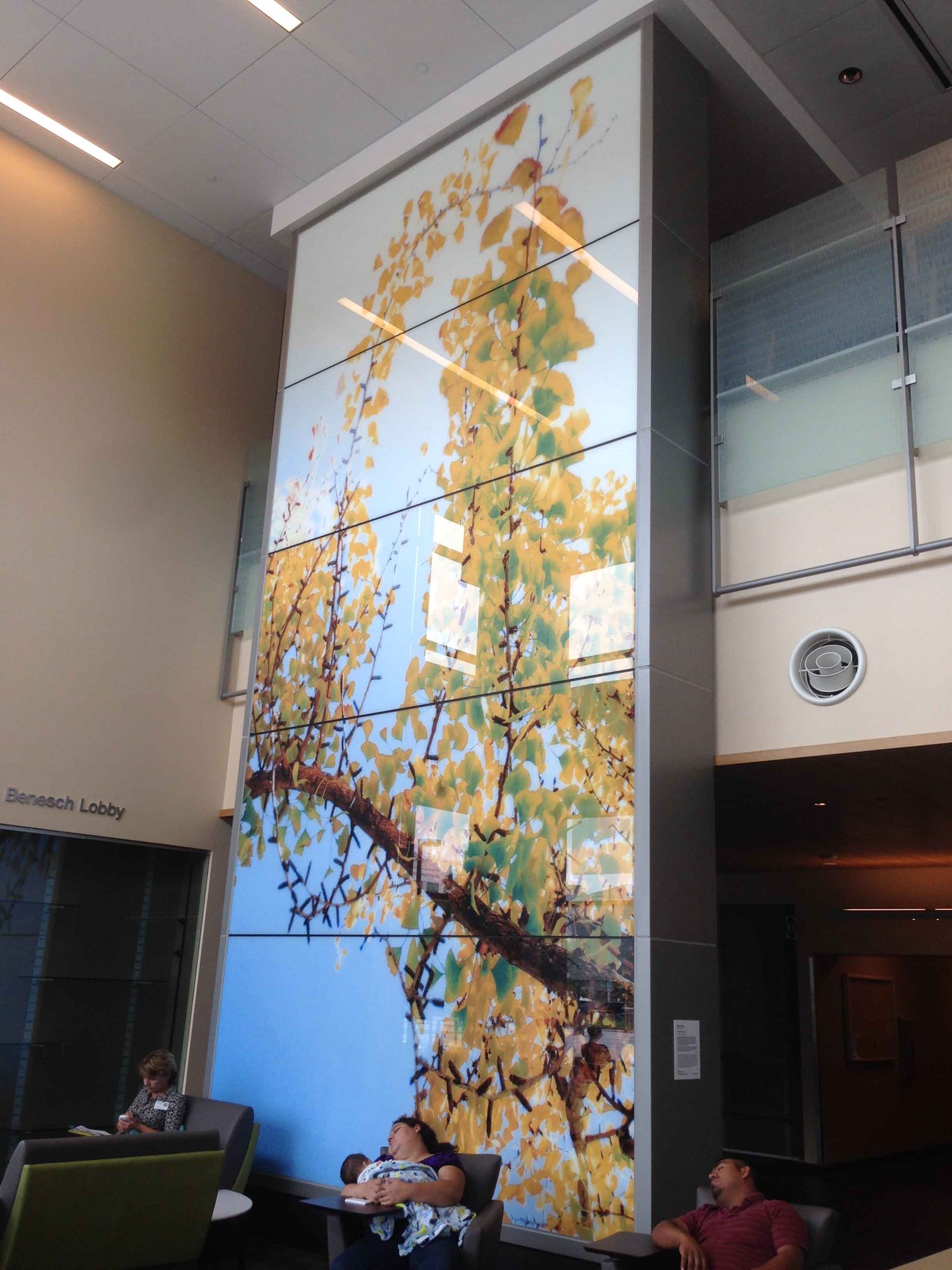 UCSF Medical Center at Mission Bay - Interior Art Wall | W&W Glass, LLC